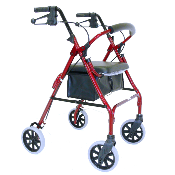 WALKER HAND BRAKE 8" 61CM SEAT RED - Redgumbrand