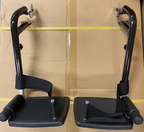 TRANSPORT CHAIR SWING AWAY LEGREST (PAIR) BLACK -RGTC1 - Redgumbrand